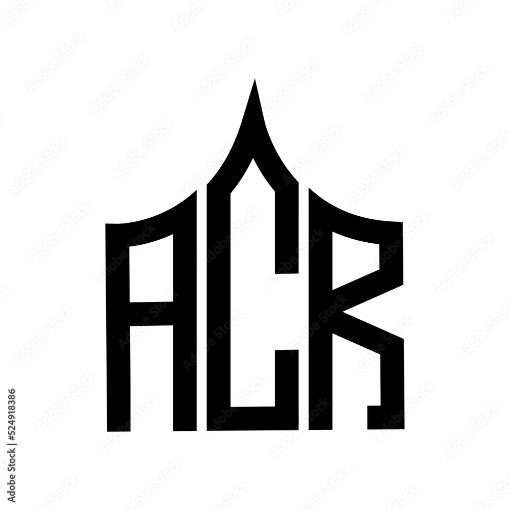 ACR letter logo design on black background.ACR creative initials ...