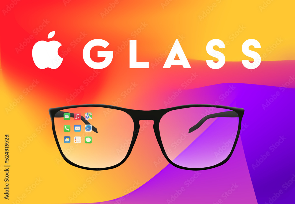 Apple Glass Realistic Smart Glasses From Apple Macos Glasses With Iphone Apps Virtual