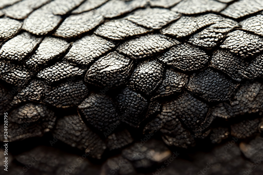black texture of scales of a reptile, or dragon Stock Photo | Adobe Stock