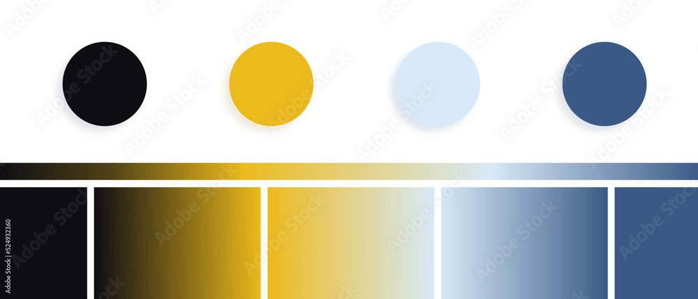 Mystical color palette for web, illustration, art, painting with ...
