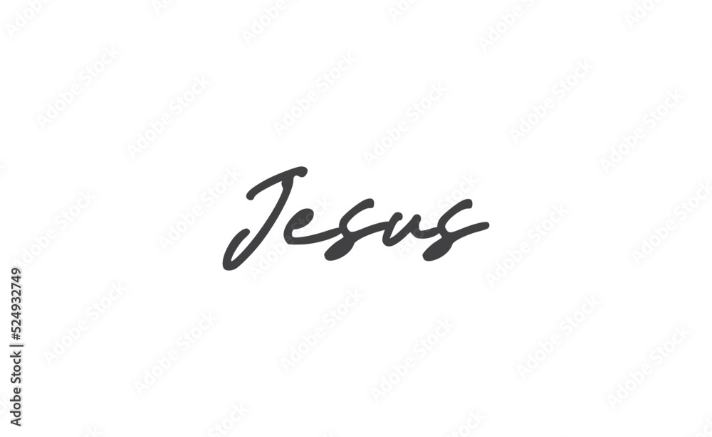 Jesus vector calligraphy lettering. Faith in the lord religious banner ...