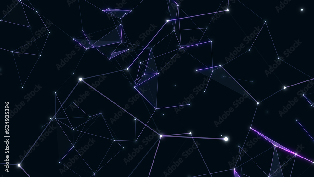 Abstract chaotic glowing background. Constellation design, outer space ...