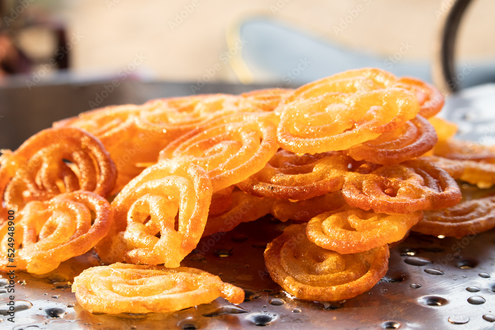 Fresh Cooked Hot Rasdar Jalebi Also Known As Jilapi, Jilebi, Jilipi ...