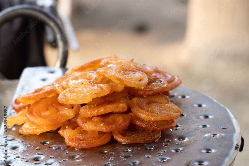 Fresh Cooked Hot Rasdar Jalebi Also Known As Jilapi, Jilebi, Jilipi ...