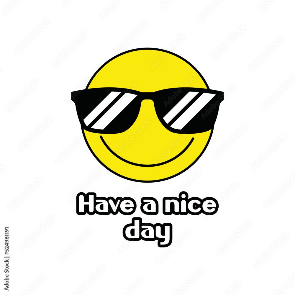 Have a nice day sticker vector graphics Stock Vector | Adobe Stock