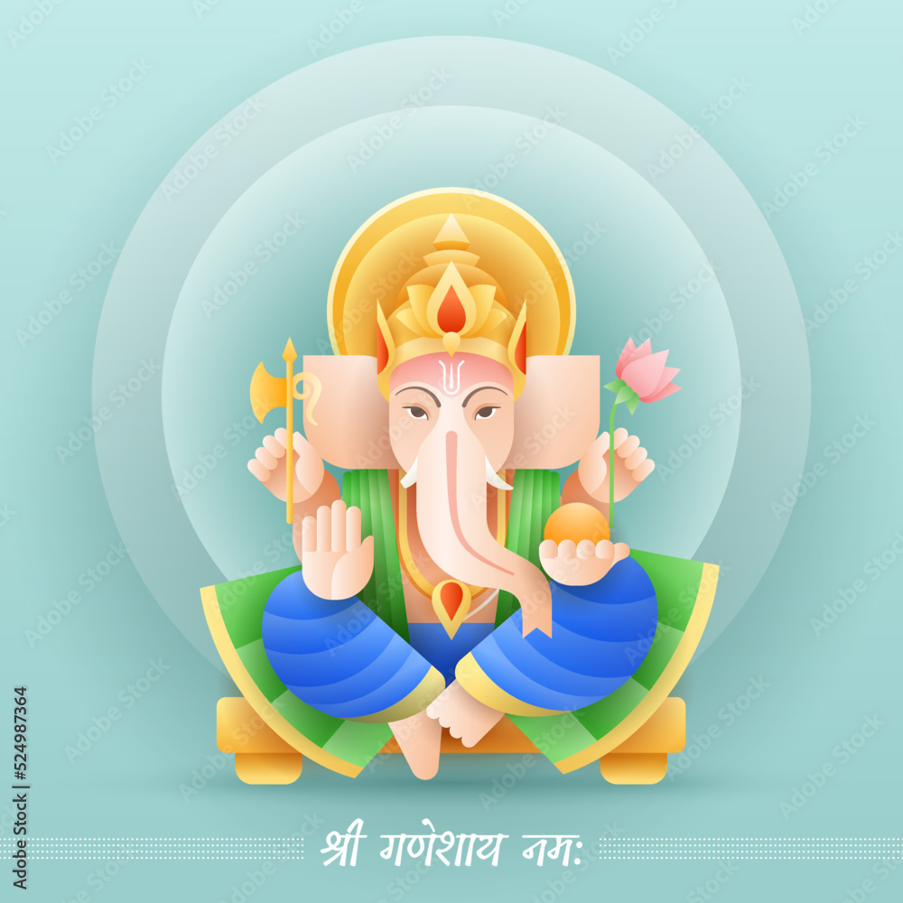 Ganesh chaturthi, ganesha vector art work, ganpati festival of India ...