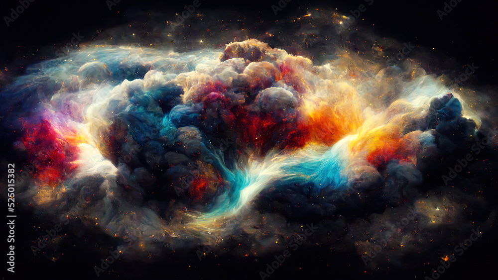 Colorful universe galaxy nebula wallpaper as outer space concept Stock ...