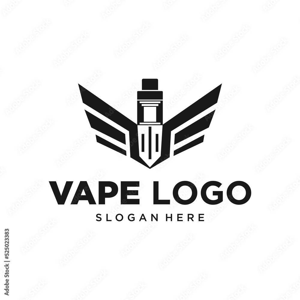Vape Logo Design Stock Vector | Adobe Stock