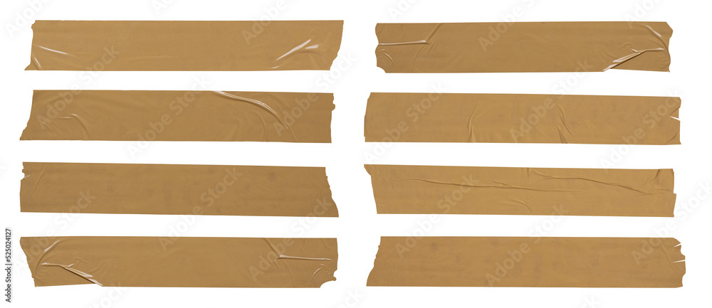 Adhesive tape or masking tape pieces isolated on white background ...