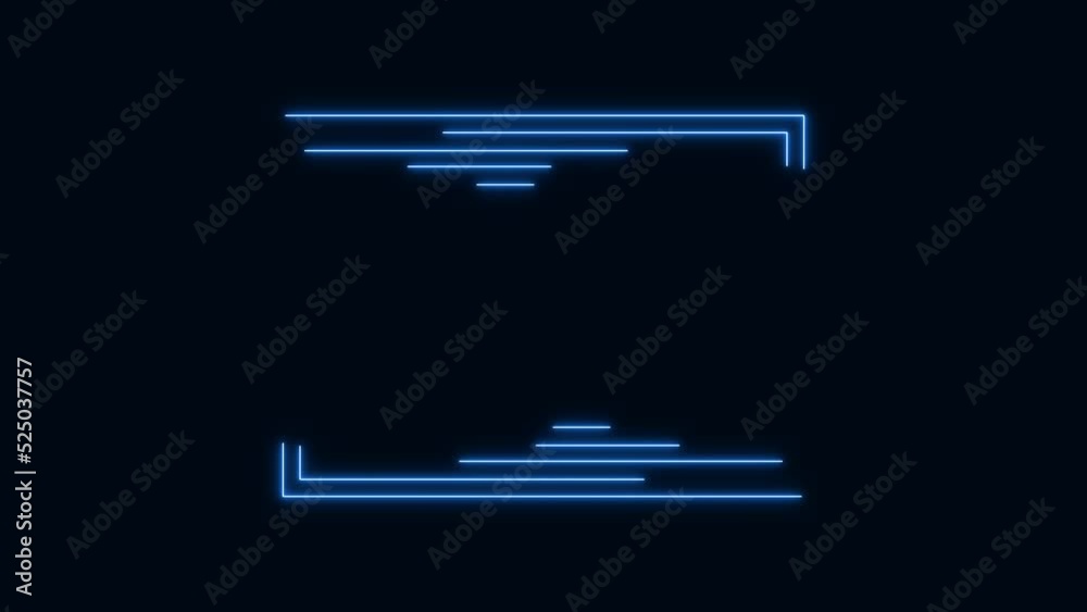 Neon blue animated background frame for logos, icons. Moving loading ...