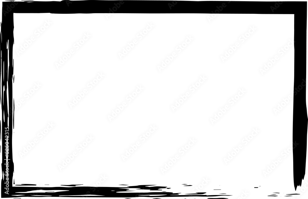 rectangle brush stroke design illustration isolated on transparent ...