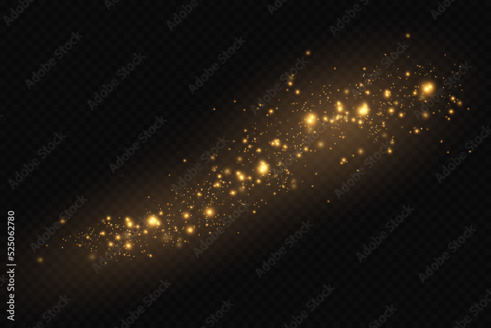 Glittering particles of fairy dust. dust particle sparkling glitter ...