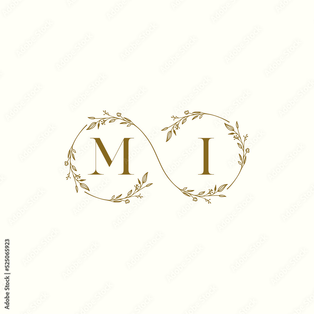 MI infinity wedding logo initial logo design which is good for branding ...