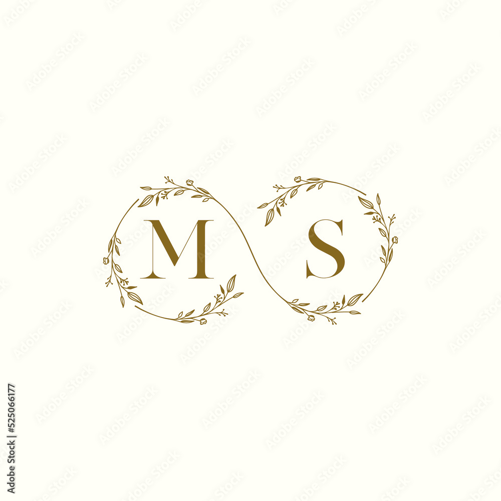 MS infinity wedding logo initial logo design which is good for branding ...