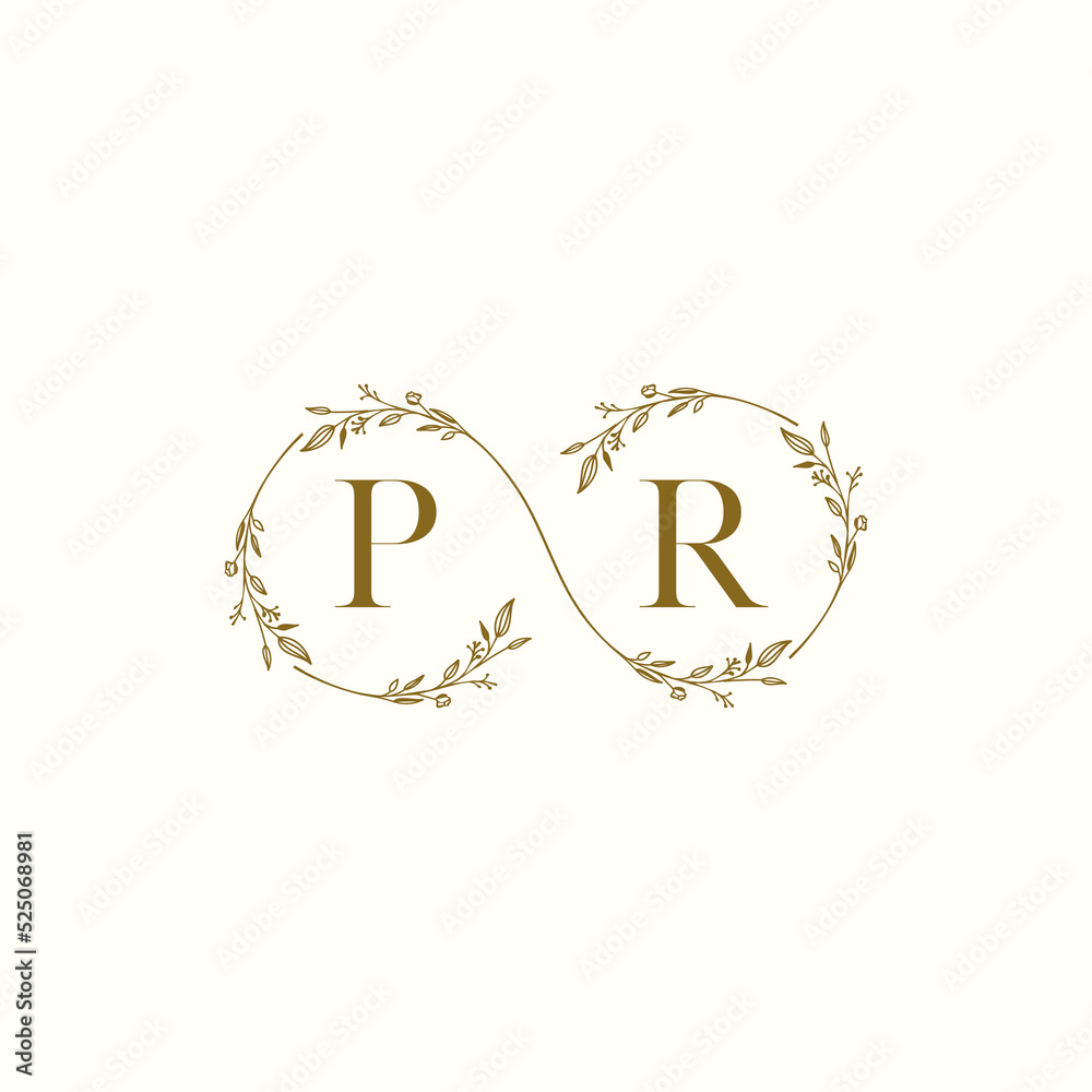 PR infinity wedding logo initial logo design which is good for branding ...