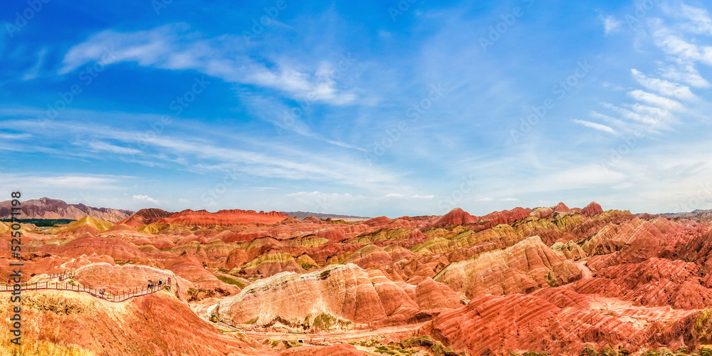 Danxia landform Stock Photo | Adobe Stock