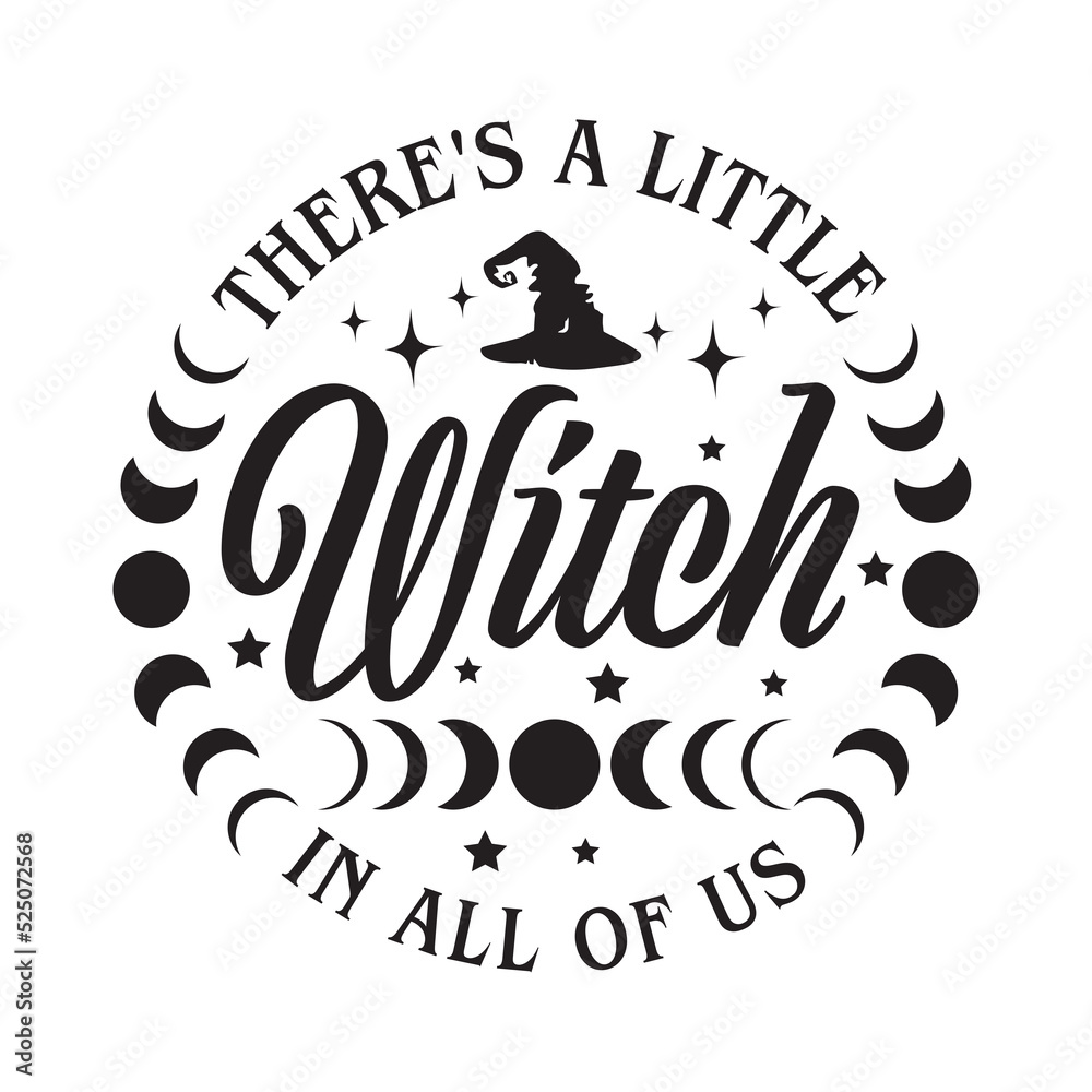 There's a Little Witch in all of us , Halloween vector,Witch leopard ...