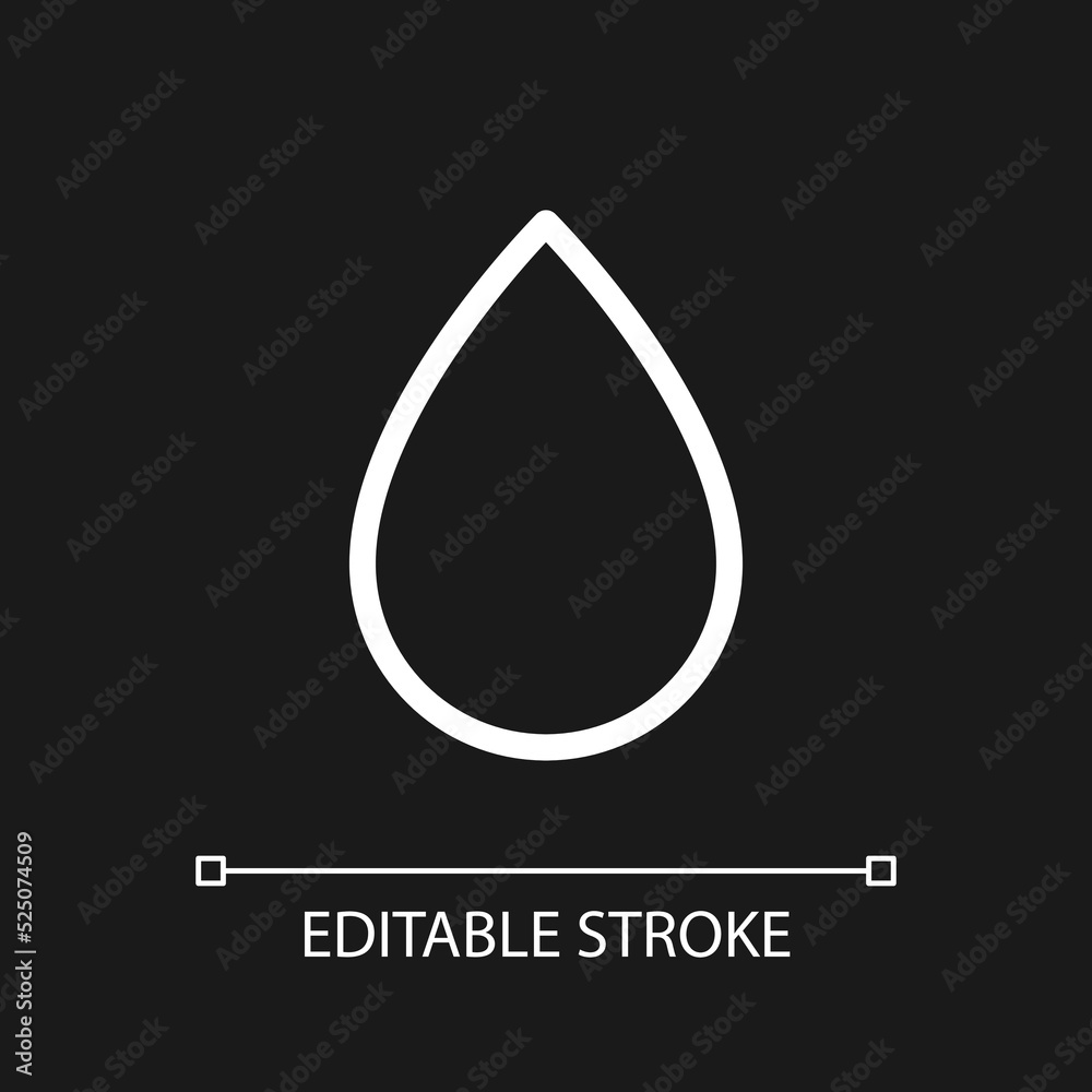 Blur pixel perfect white linear ui icon for dark theme. Photo editor instrument. Bokeh effect ...