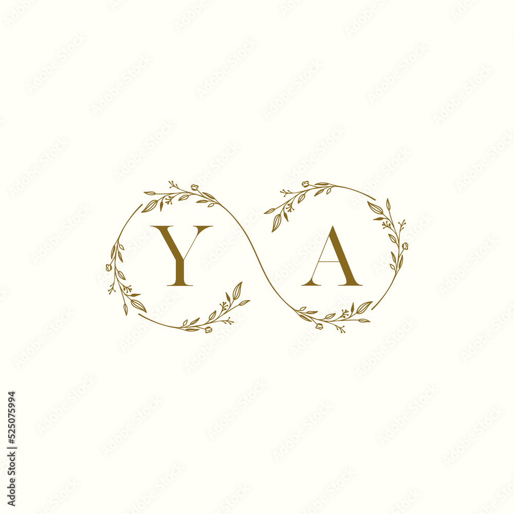 YA infinity wedding logo initial logo design which is good for branding ...