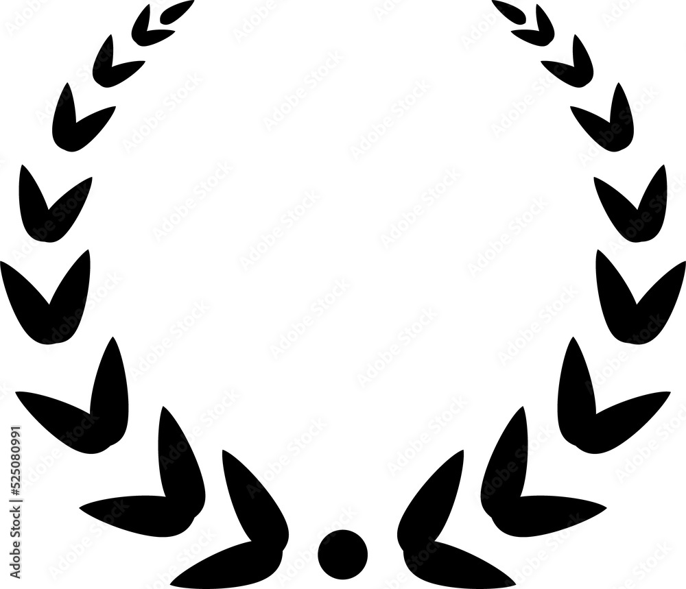 Victory symbol, isolated laurel wreath Stock Illustration | Adobe Stock