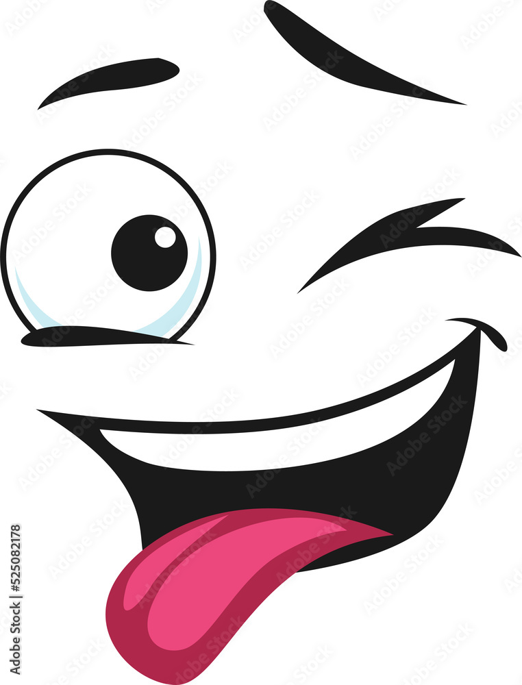Emoticon winking eye showing tongue isolated emoji Stock Illustration ... Emoticon winking eye showing tongue isolated emoji Stock Illustration ...
