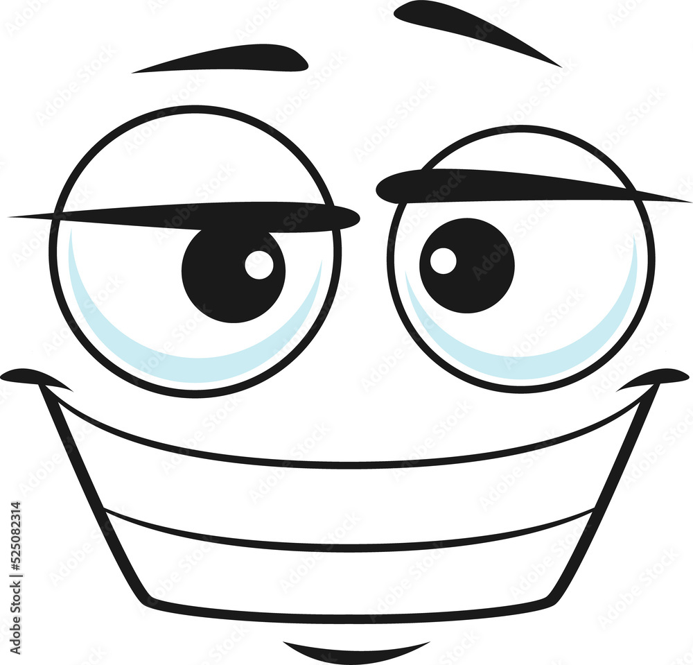 Smiling emoji with big toothy smile isolated icon Stock Illustration ...