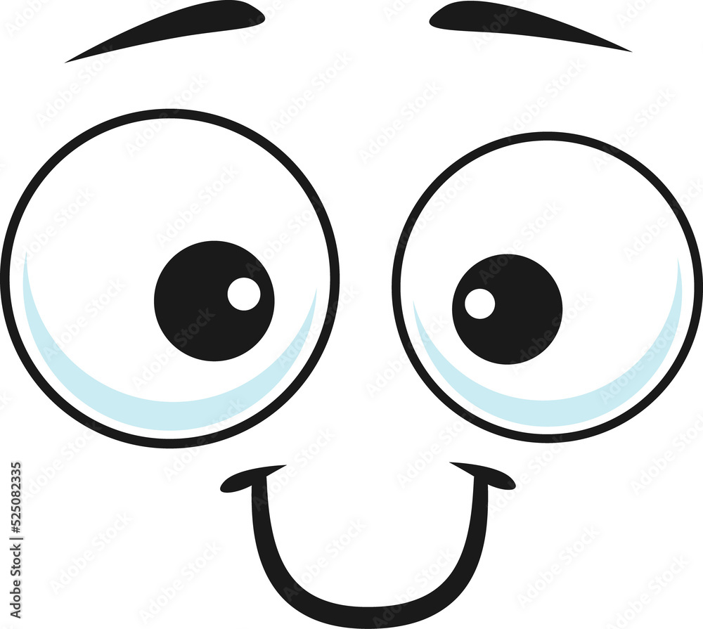 Kind emoji with sincere smile isolated emoticon Stock Illustration ...