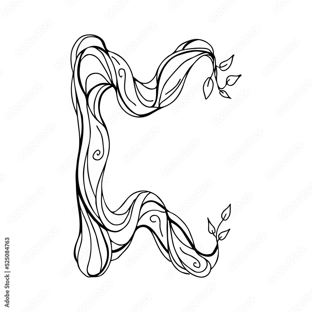 Rune Perth, Pertho. Wooden doodle style. A magical amulet of femininity ...