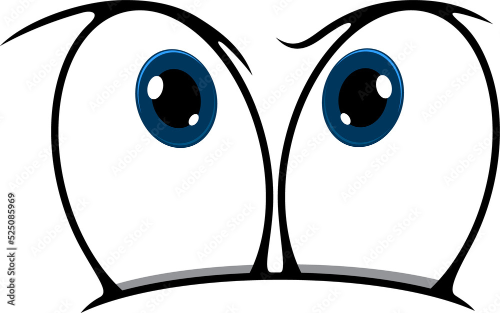 Grumpy eyes expression vector illustration Stock Illustration | Adobe Stock