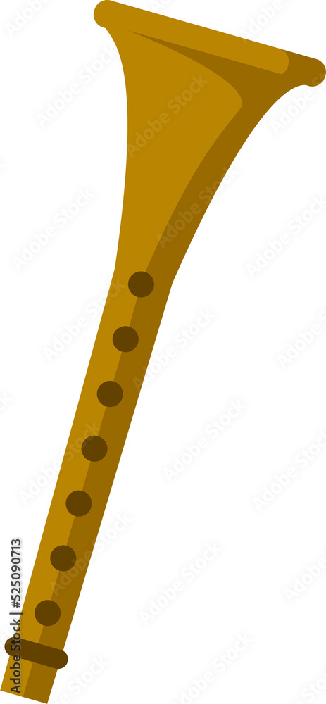 Reed pipe isolated retro zurla musical instrument Stock Illustration ...