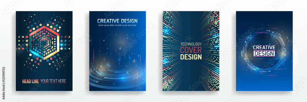 Technology background design, booklet, leaflet, annual report layout ...