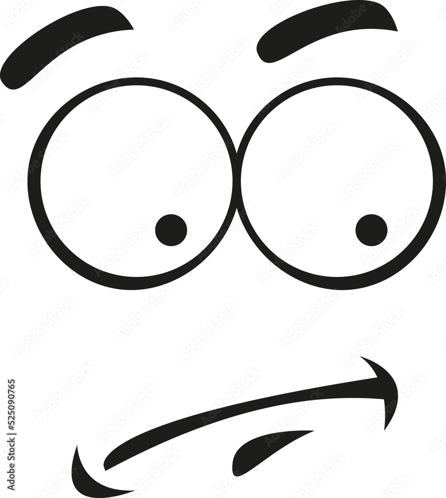 Apathetic emoji isolated indifferent emoticon face Stock Illustration ...