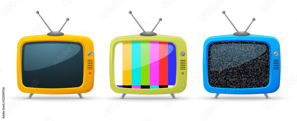 Poster Retro tv cartoon background media – Wall Art | UkPosters
