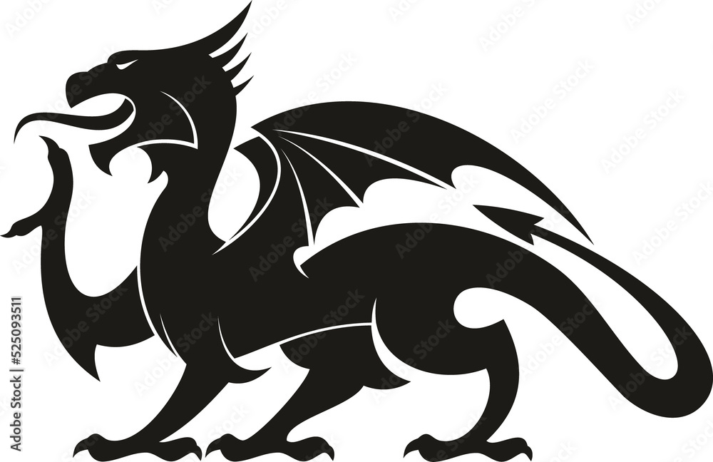 Gryphon mythical creature isolated dragon beast Stock Illustration ...