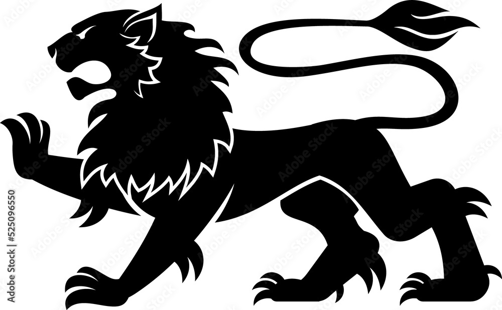 Heraldic lion, imperial heraldry emblem Stock Illustration | Adobe Stock
