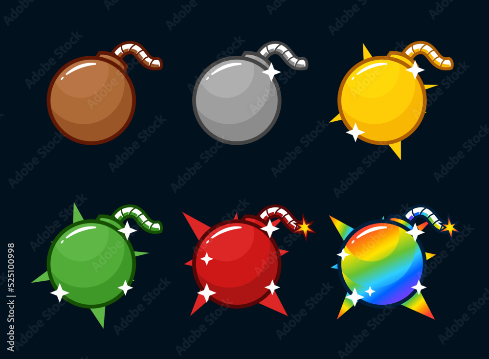 bomb badge emotes collection. can be used for twitch youtube Stock ...