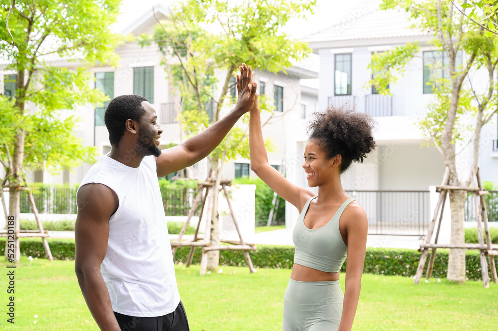 African American Couples Fitness Training