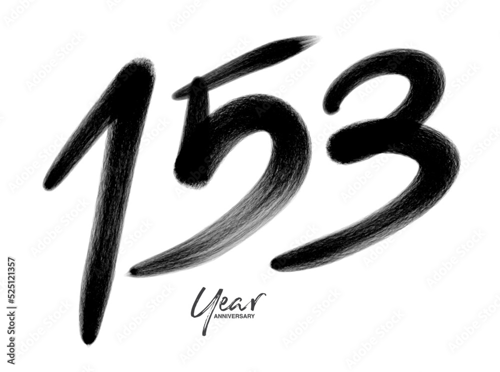 Vetor de 153 Years Anniversary Celebration Vector Template, 153 number ...