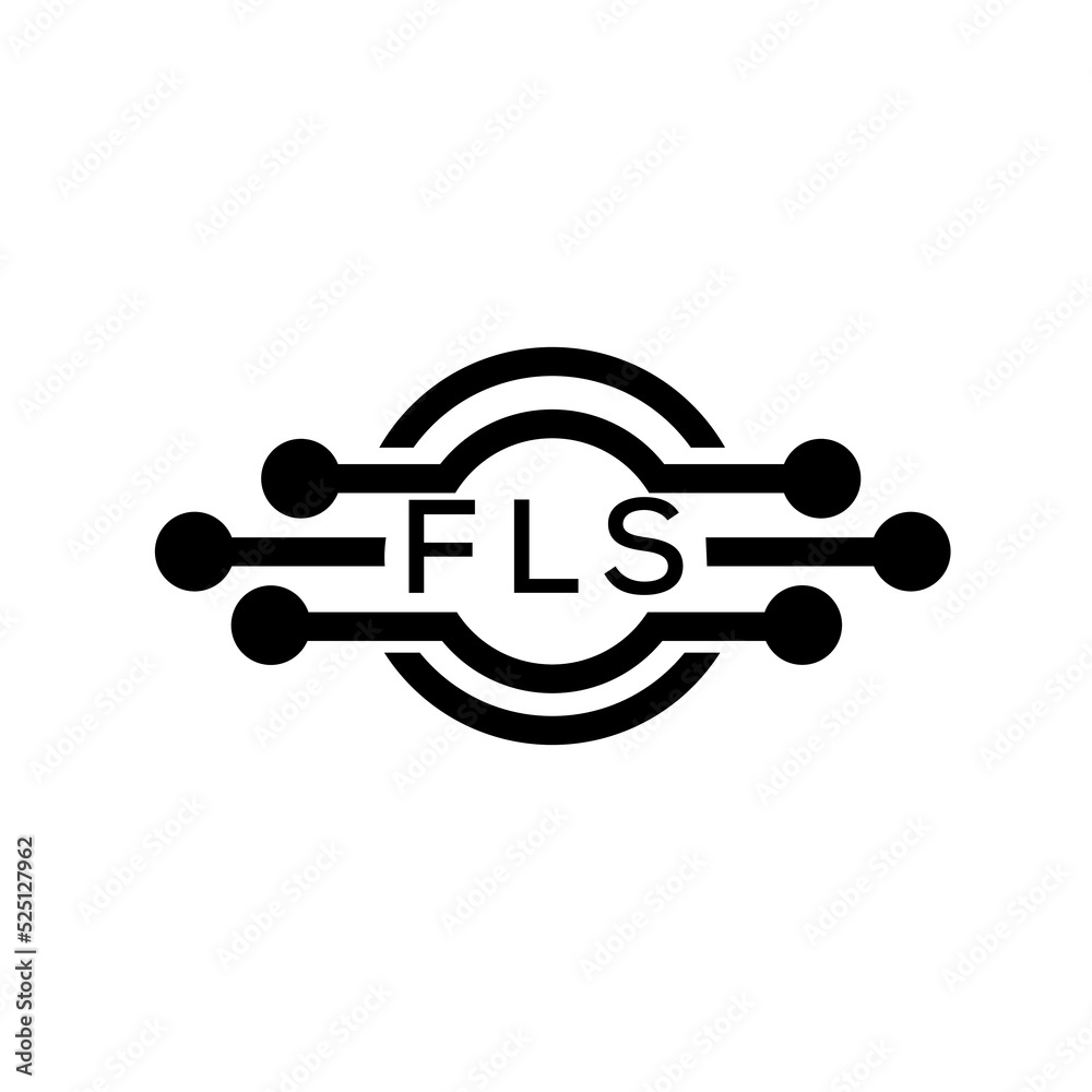 FLS letter logo. FLS best white background vector image. FLS Monogram ...