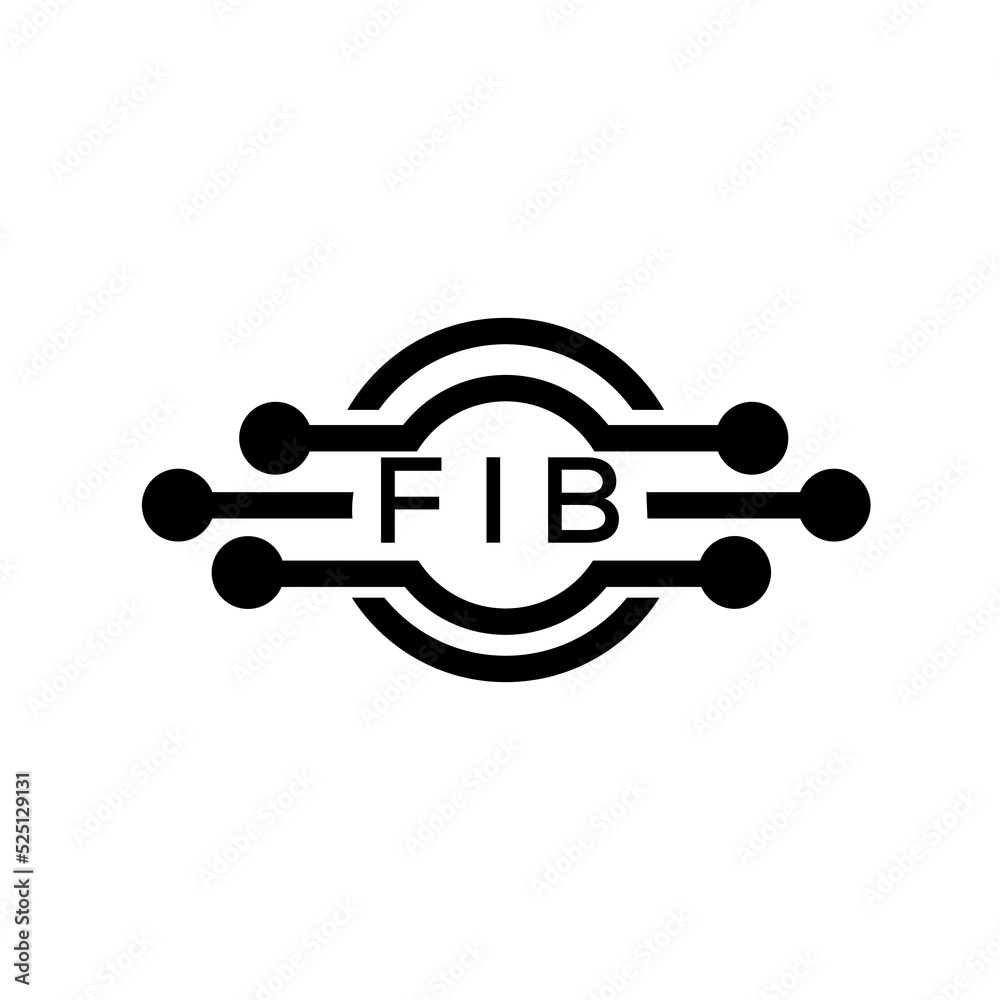 FIB letter logo. FIB best white background vector image. FIB Monogram ...