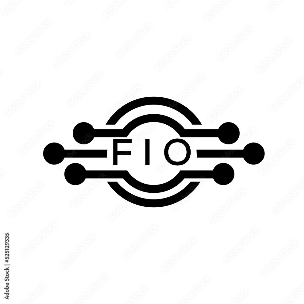 Vecteur Stock FIO letter logo. FIO best white background vector image ...