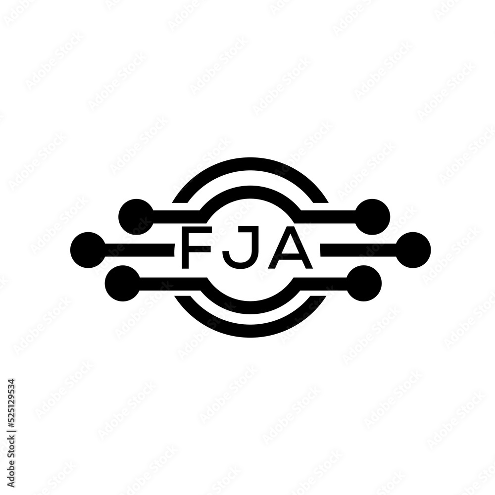 FJA letter logo. FJA best white background vector image. FJA Monogram ...