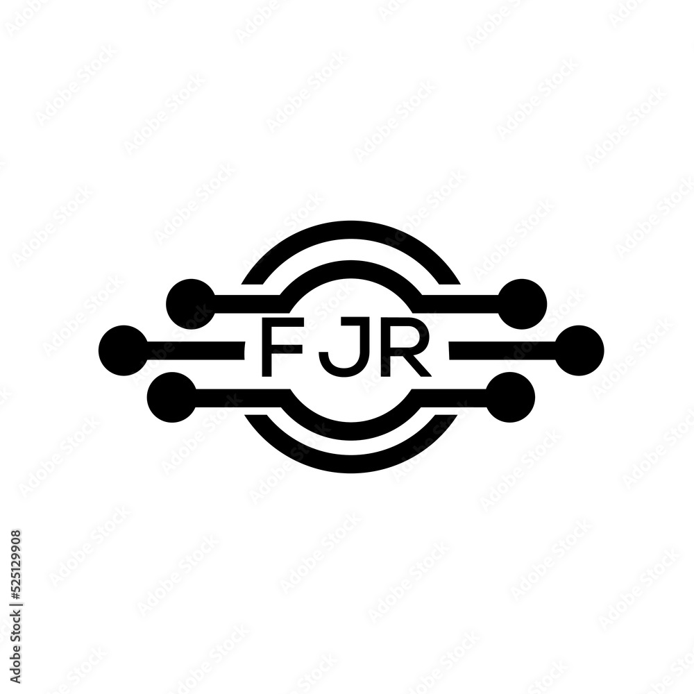 FJR letter logo. FJR best white background vector image. FJR Monogram ...
