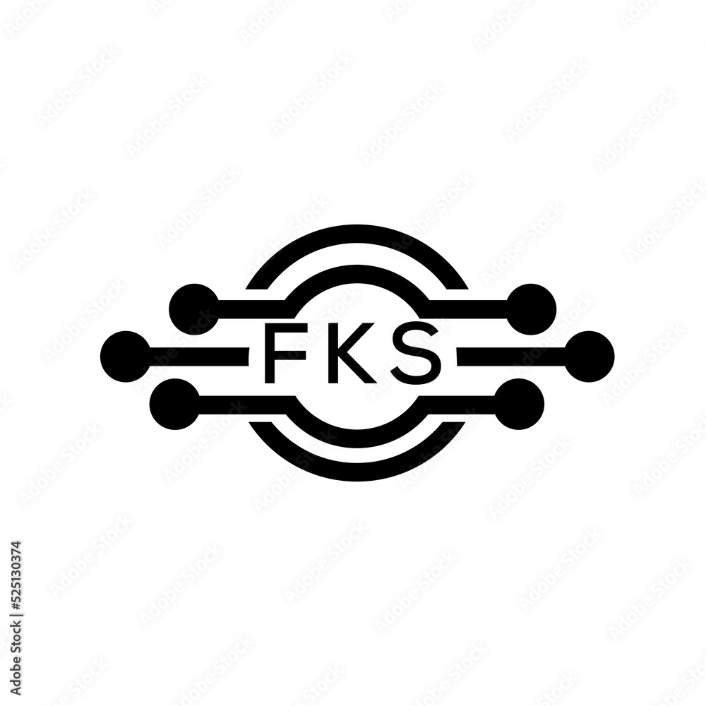 FKS letter logo. FKS best white background vector image. FKS Monogram ...
