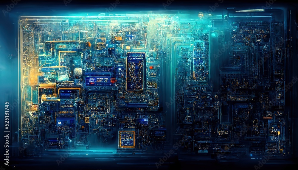 Central Computer Processors CPU concept. Circuit board background ...