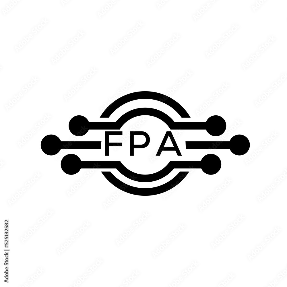 FPA letter logo. FPA best white background vector image. FPA Monogram ...