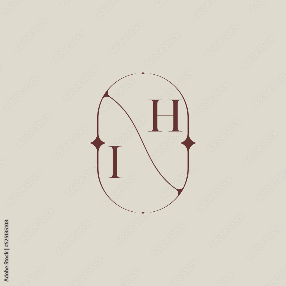 IH classic and unique wedding logo initial logo design which is good ...