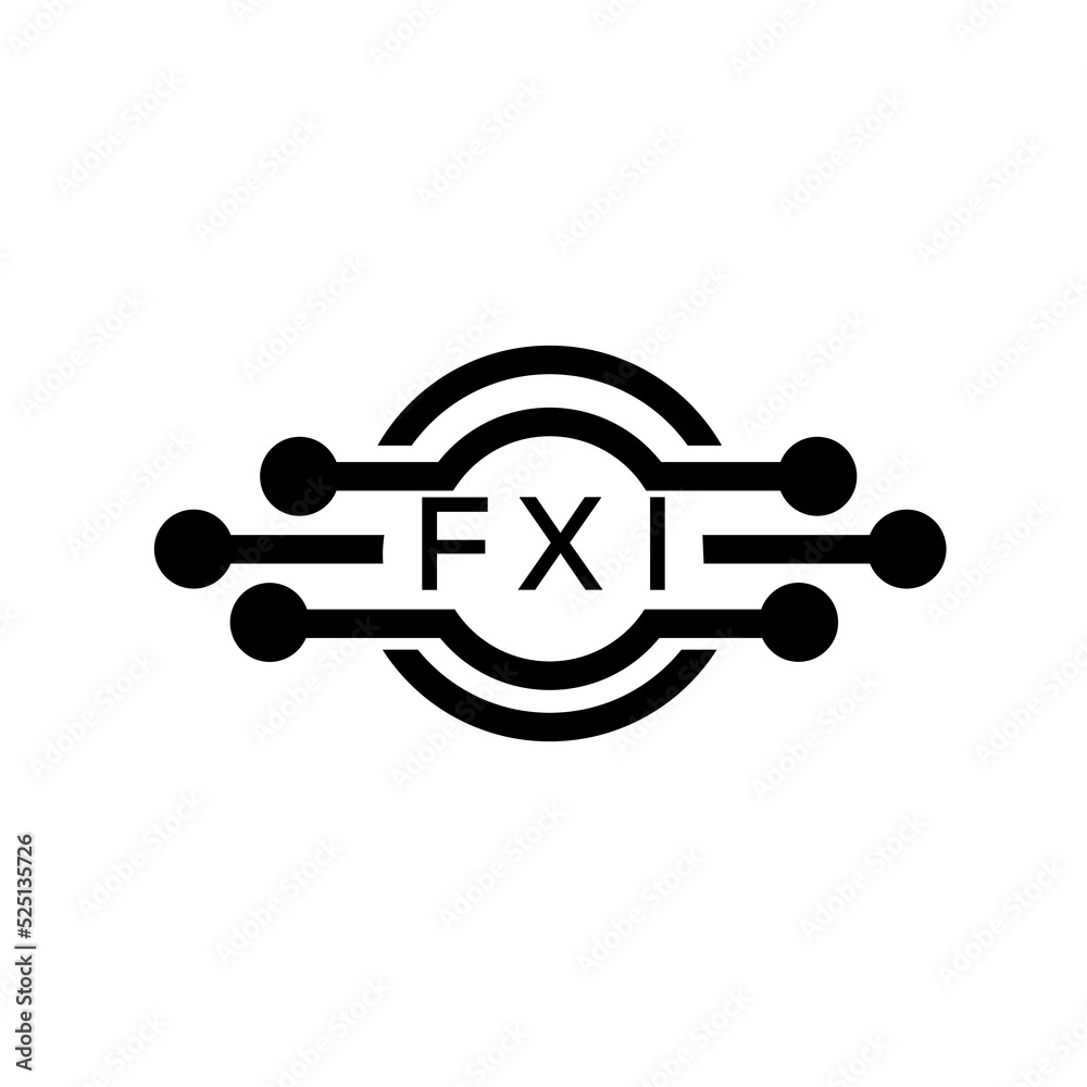 FXI letter logo. FXI best white background vector image. FXI Monogram ...