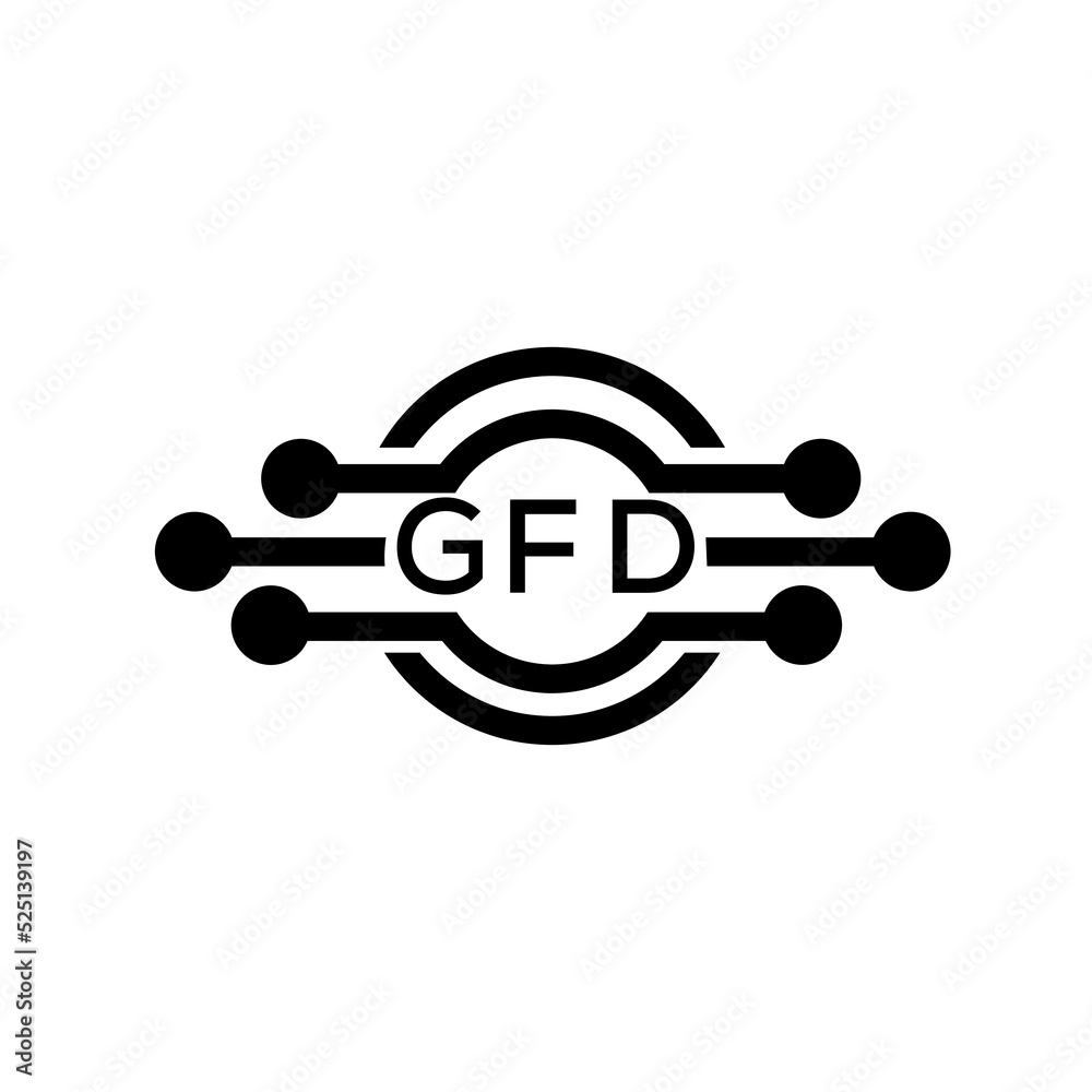 GFD letter logo. GFD best white background vector image. GFD Monogram ...