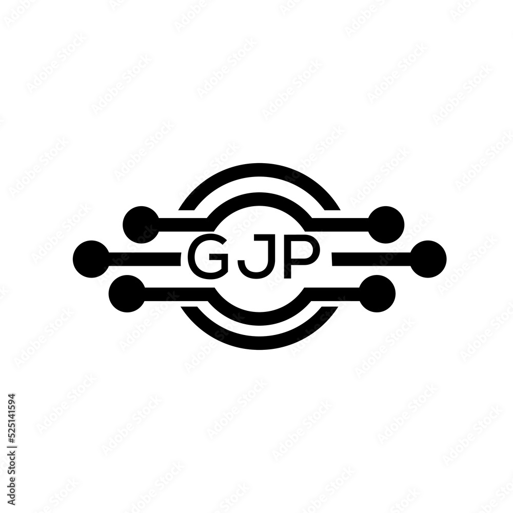 GJP letter logo. GJP best white background vector image. GJP Monogram ...